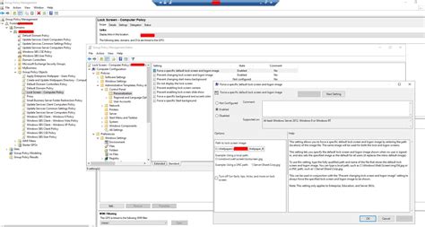 group policy unable to set image on lock screen through gpo server