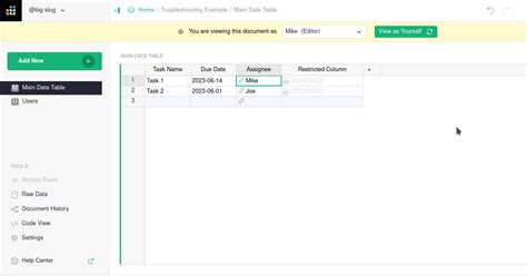 help with simultaneous row and column access rules ask for help