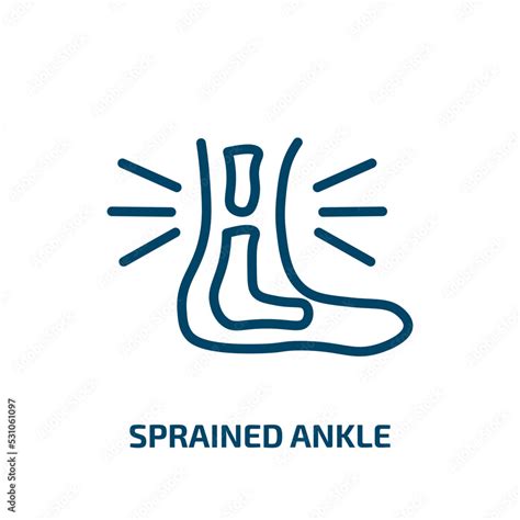Sprained Ankle Icon From Sports Collection Thin Linear Sprained Ankle Ankle Foot Outline Icon