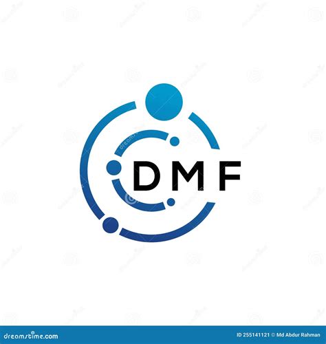 DMF Letter Logo Design On White Background DMF Creative Initials Letter Logo Concept DMF