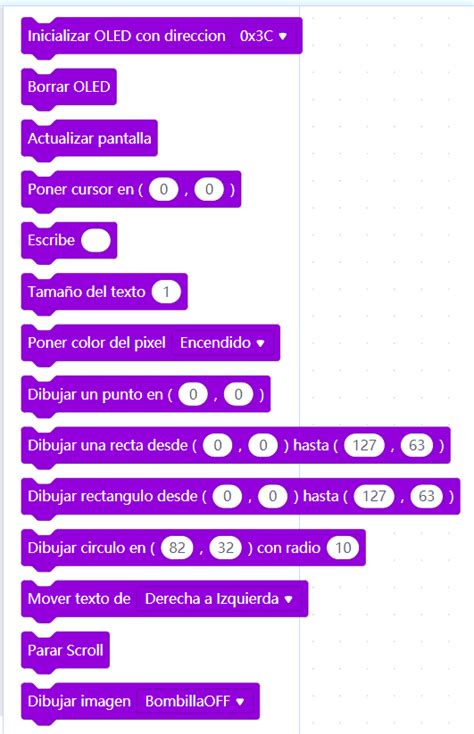 A Tecnoloxía Na Secundaria Extensión Para Pantalla Oled 128x64 Con Mblock5