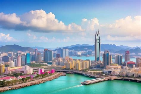 Premium Photo Beautiful Cityscape Of Macau Downtown City Skyline