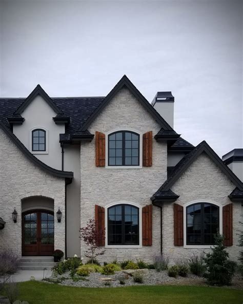 Exterior Stone Facade French Country Style Stone Clad Home Masonry