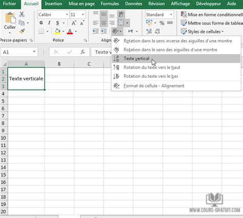 Tutoriel Excel Comment écrire Verticalement Du Texte Tutoriel Excel