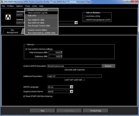 Starting Ansys Products From The Command Line Padt
