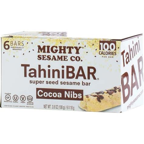 Mighty Sesame Co Tahini Bars Cocoa Nibs Bars Shop Granola And Snack Bars At H E B