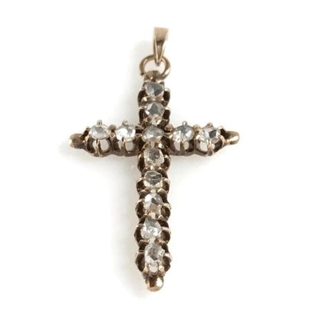 Antique Diamond Cross Pendant Olivers