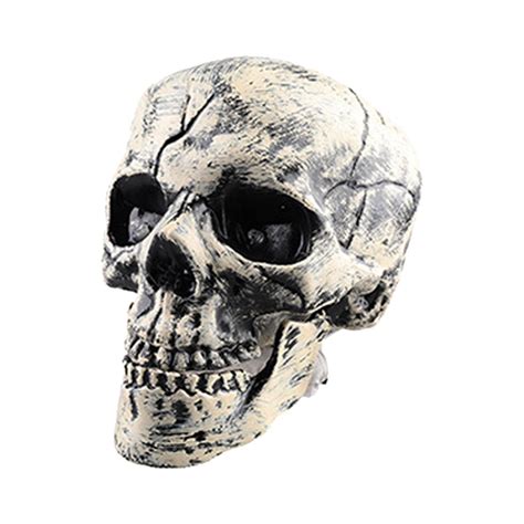 Skull Heads Animated Floating Hanging Skeleton Decorations Light Up Eyes Scary Motion