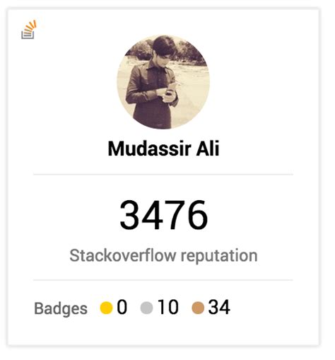 Github Mudassir0909stackoverflow Card Unofficial Embeddable