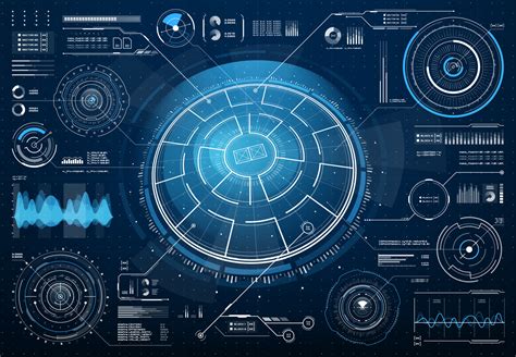 Hud Sci Fi Vector Interface With Circular Targets 23556728 Vector Art