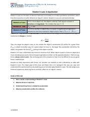 Exploring Newton S Laws Through Practical Applications Course Hero
