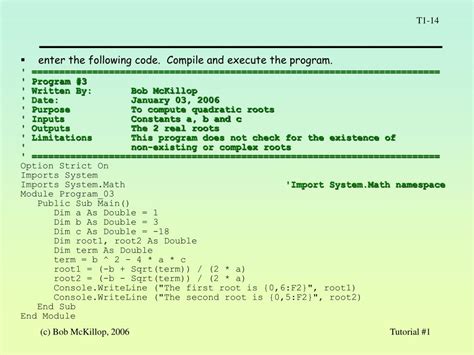 Ppt Tutorial 1 Your First Compiled Code Powerpoint Presentation Free Download Id 865079