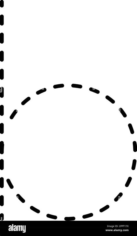Tracing Alphabet Lowercase Small Letter B Prewriting Dotted Line Element For Kindergarten