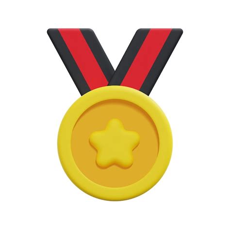 흰색 배경에 스타와 리본 아이콘 벡터 격리와 3d 품질 보증 메달 3d 수상작 및 수상 개념 만화 최소한의 스타일 3d 배지 아이콘 벡터 렌더링 그림 프리미엄 벡터