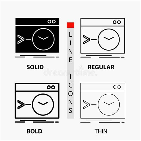 Admin Command Root Software Terminal Icon In Thin Regular Bold
