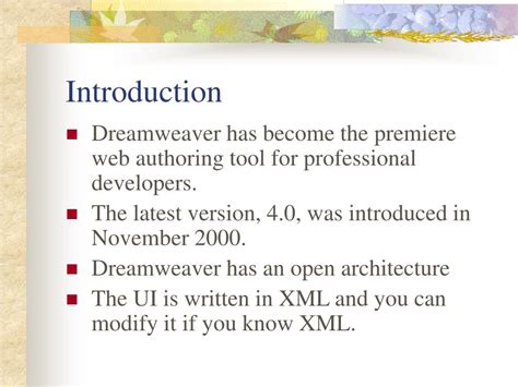 Ppt Macromedia Dreamweaver And Flash Extensions Powerpoint Presentation Id3545131