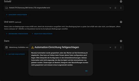 Automation Failed In Automation And Szene Configuration Home Assistant Community