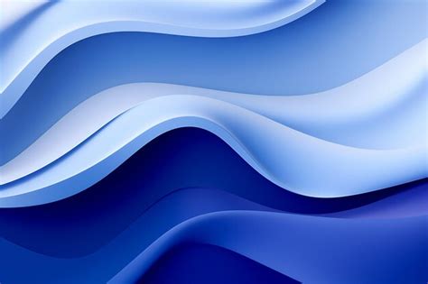 Premium Photo Realistic Blue Background With Abstract 3d Wave Shape
