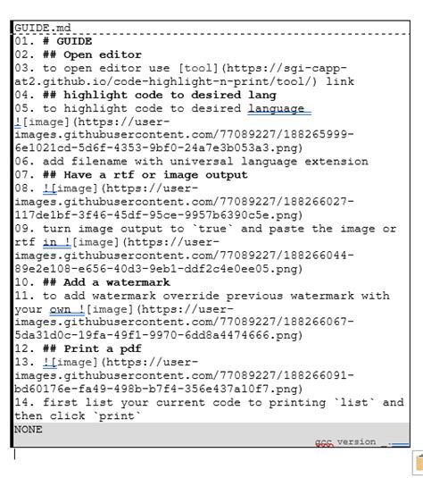 Guide Code Highlight N Print