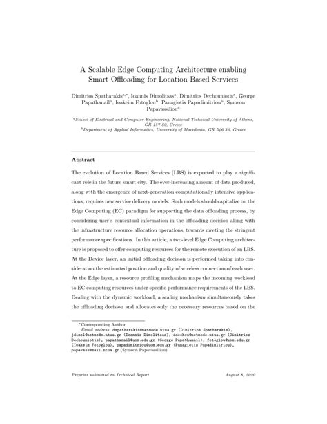 Pdf A Scalable Edge Computing Architecture Enabling Smart Offloading