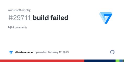 Build Failed · Issue 29711 · Microsoftvcpkg · Github