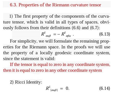 Solved 6 3 Properties Of The Riemann Curvature Tensor R