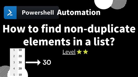 Powershell One Line Tips】how To Find Non Duplicate Elements In A List