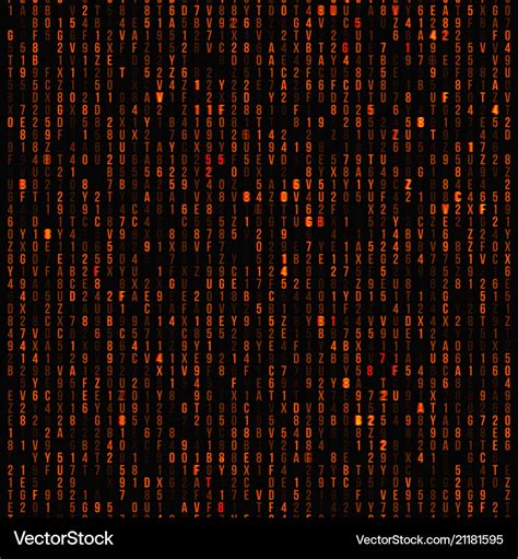Hexadecimal Code Matrix Background Royalty Free Vector Image