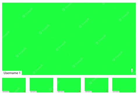 데스크톱의 화상 회의 및 회의 애플리케이션용 Ui Ux 템플릿 사용자 4명 프리미엄 벡터