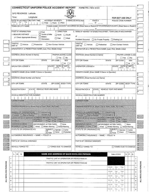 Connecticut Uniform Police Accident Report Pdf Form Formspal