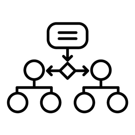 Premium Vector Horizontal Hierarchy Line Illustration