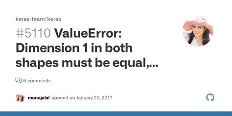 Valueerror Dimension 1 In Both Shapes Must Be Equal But Are 3 And 2 · Issue 5110 · Keras Team
