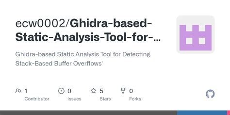Issues · Ecw0002ghidra Based Static Analysis Tool For Detecting Stack