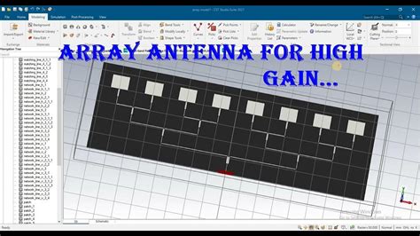 4 by 4 array antenna design for 2 4ghz in cst youtube