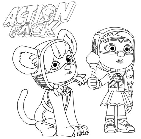Action Pack Coloring Pages Coloring Nation