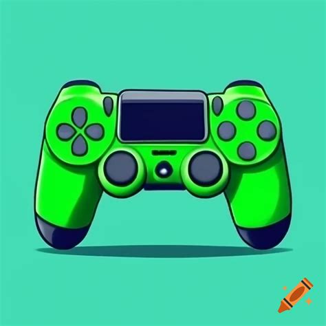 High Quality Green Playstation 4 Controller On Craiyon