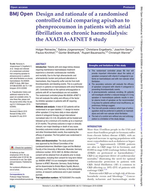 Pdf Design And Rationale Of A Randomised Controlled Trial Comparing
