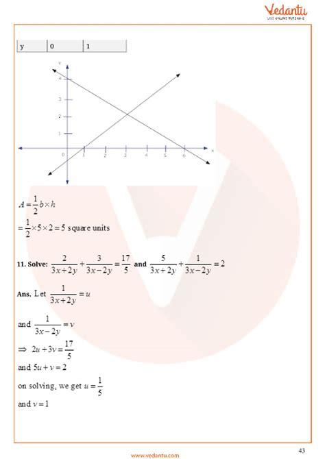 Cbse Class 10 Mathematics Chapter 3 Pair Of Linear Equations In Two Variables Important