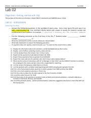 Introduction To SQL Lab Data Services And Management Course Hero