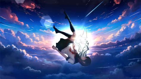 Anime Girl Falling Down From Sky