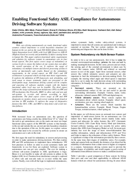 Pdf Enabling Functional Safety Asil Compliance For Autonomous Driving