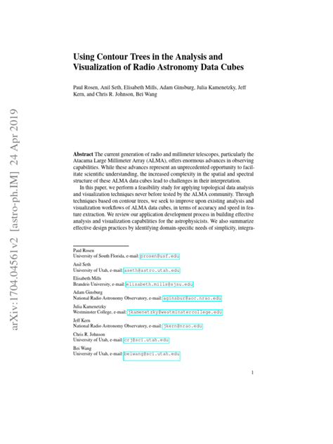 Analysis And Visualization Of Radio Astronomy Data Pdf Function Mathematics Astronomy
