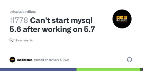 Can T Start Mysql 5 6 After Working On 5 7 Issue 778 Cytopia