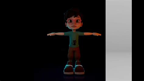 3d Cartoonic Character Model In Autodesk Maya And Texturing In Substance