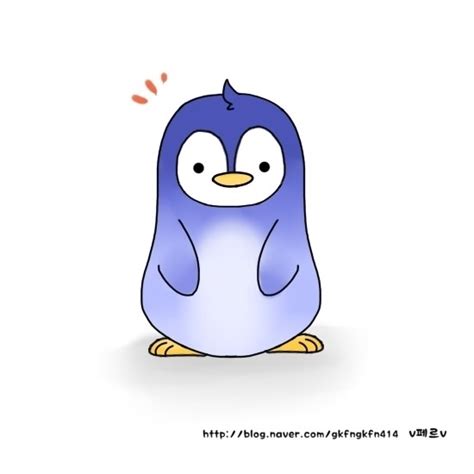 손그림 강좌 귀여운 펭귄 캐릭터 그리기 네이버 블로그