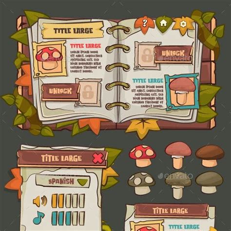Game User Ui Templates From Graphicriver Pixel Art Design Game Ui