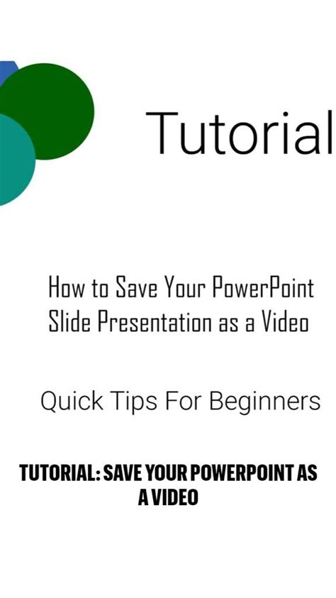 Tutorial Save Your Powerpoint As A Video Artofit