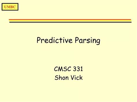 ppt predictive parsing powerpoint presentation free download id 622118
