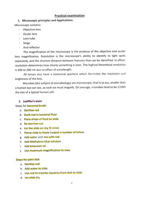 Microbiology Practical Exam Yellow Red G Bubbles 125 Black Nothing