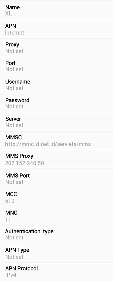 Cara Setting APN XL Axiata Di Android 2025 5G 4G LTE APN Indonesia
